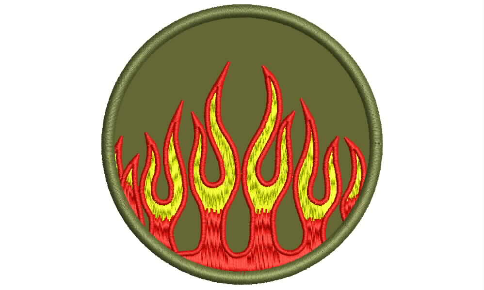Flames - embroidered patch 7x7 CM | Patch-Shop.com