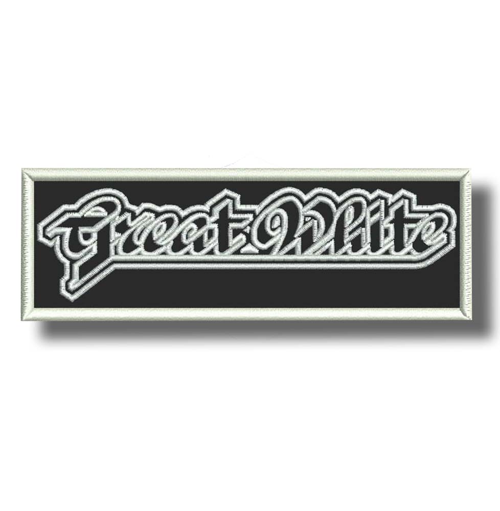 Great White - embroidered patch 12x4 CM | Patch-Shop.com