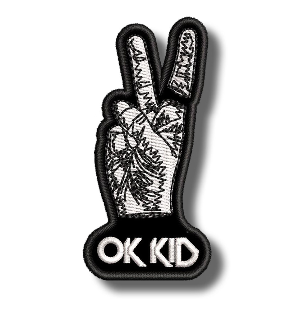OK KID - embroidered patch 3x7 CM | Patch-Shop.com