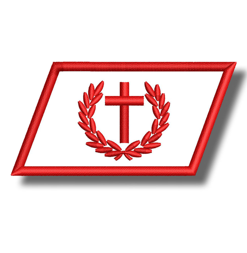Wreath Cross - embroidered patch 8x4 CM | Patch-Shop.com